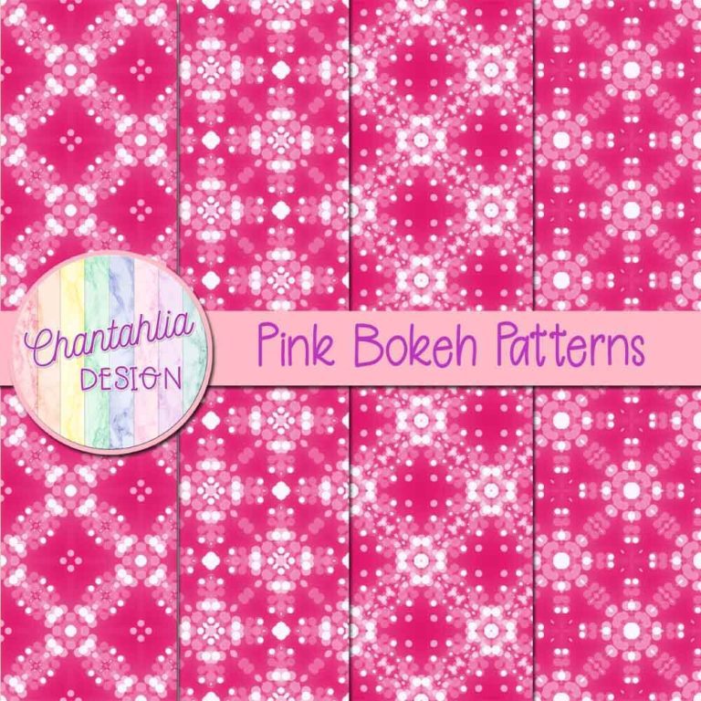 Pink Bokeh Patterns Digital Papers - Chantahlia Design