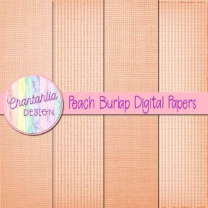 Peach Burlap Digital Papers - Chantahlia Design