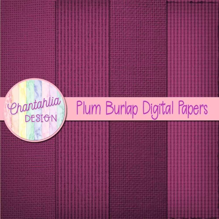 Plum Burlap Digital Papers - Chantahlia Design