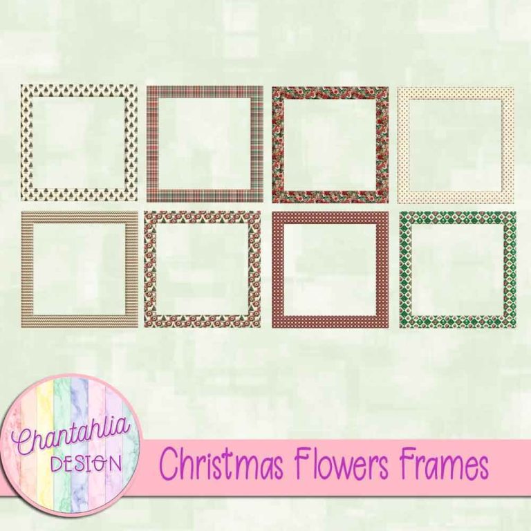 Christmas Flowers Frames - Chantahlia Design