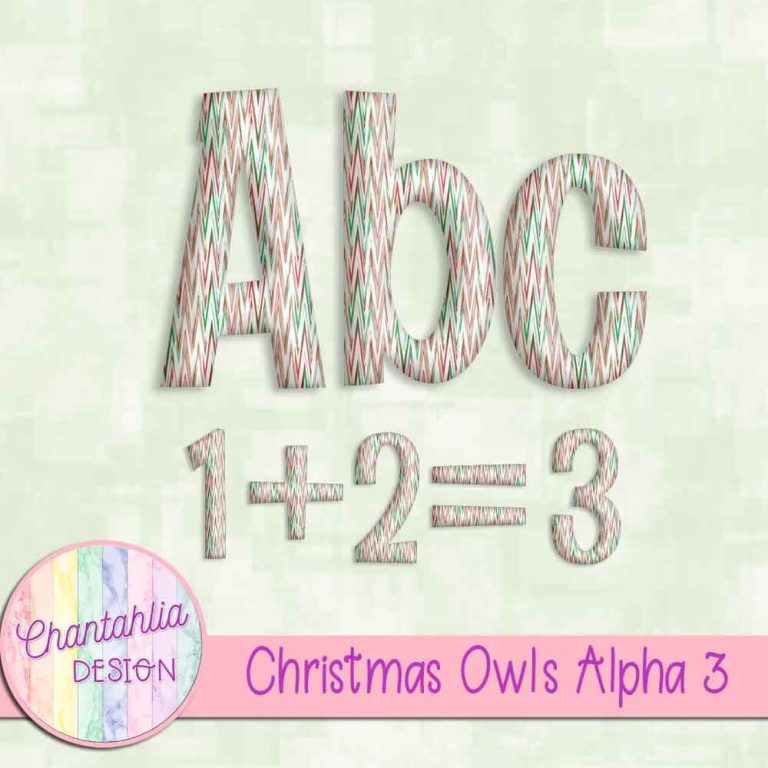 Christmas Owls Alpha 3 - Chantahlia Design