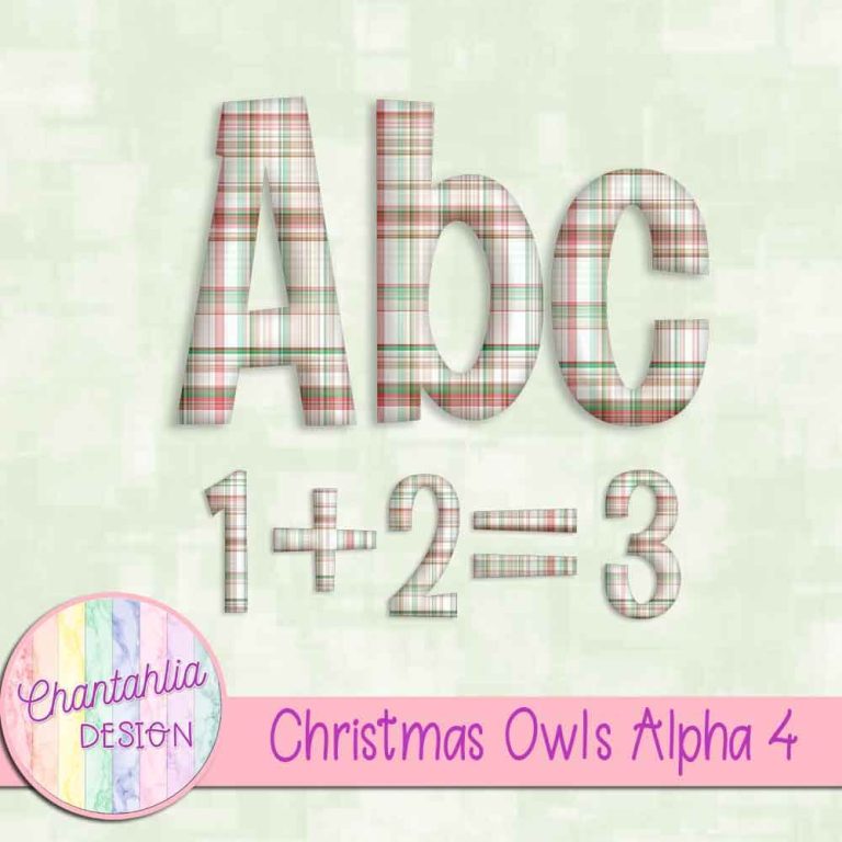 Christmas Owls Alpha 4 - Chantahlia Design