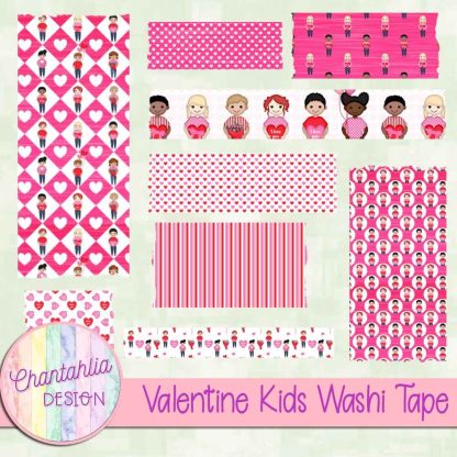 Valentine Kids Washi Tape - Chantahlia Design