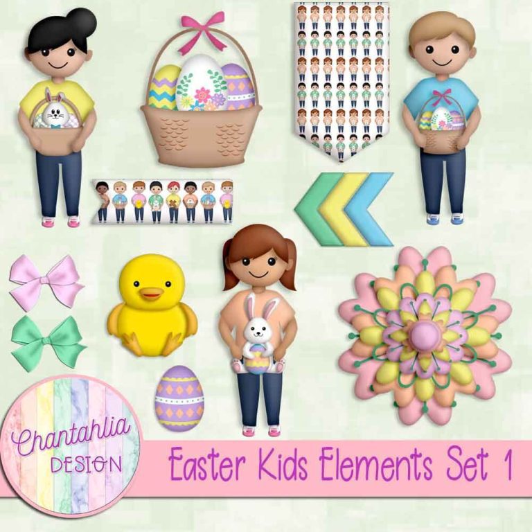 Easter Kids Elements Set 1 - Chantahlia Design